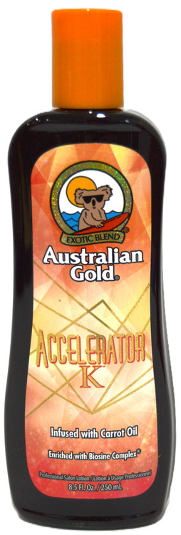Australian Gold Accelerator K Infused with Carrot Oil Tanning Lotion 8.5 oz