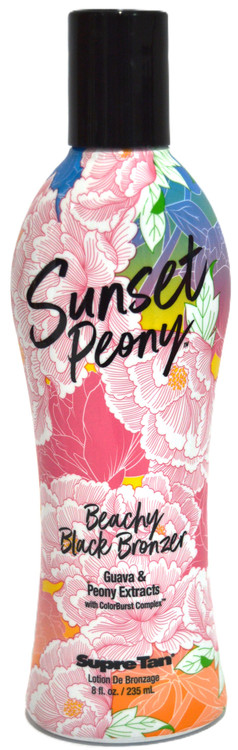 Supre Tan Sunset Peony Beachy Black Bronzer Tanning Lotion 8 oz