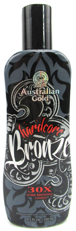 Australian Gold Hardcore Bronze 30X Dark Bronzing Tanning Lotion 8.5 oz