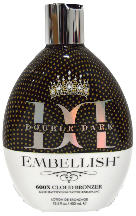 Double Dark Embellish 600X Cloud Bronzer Tanning Lotion 13.5 oz