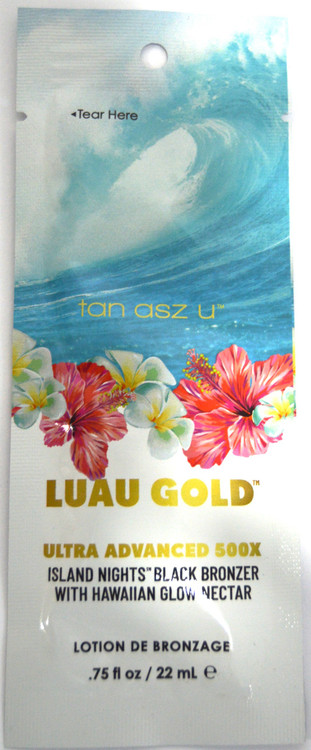 Tan Asz U Luau Gold Ultra Advanced 500X Black Bronzer Tanning Sample ...