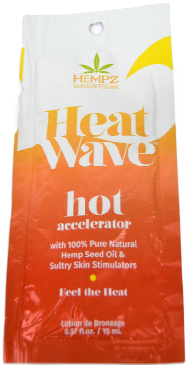 Hempz Heat Wave Hot Accelerator Tanning Lotion Sample Packet .57 oz