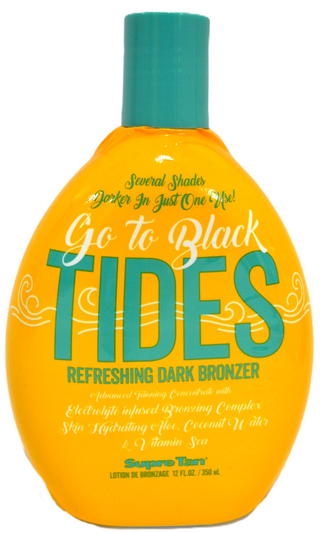 Supre Tan Go to Black Tides Refreshing Dark Bronzer Tanning Lotion 12 oz