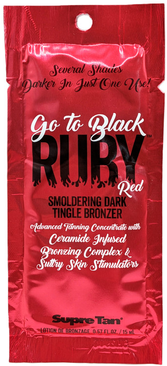 Supre Go to Black Ruby Red Tingle Bronzer Tanning Sample Packet .57 oz