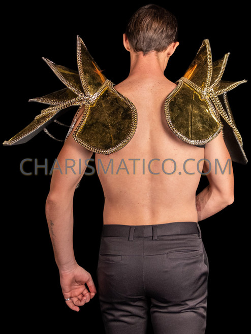 Golden Gladiator Vinyl Shoulder Armor Epaulet