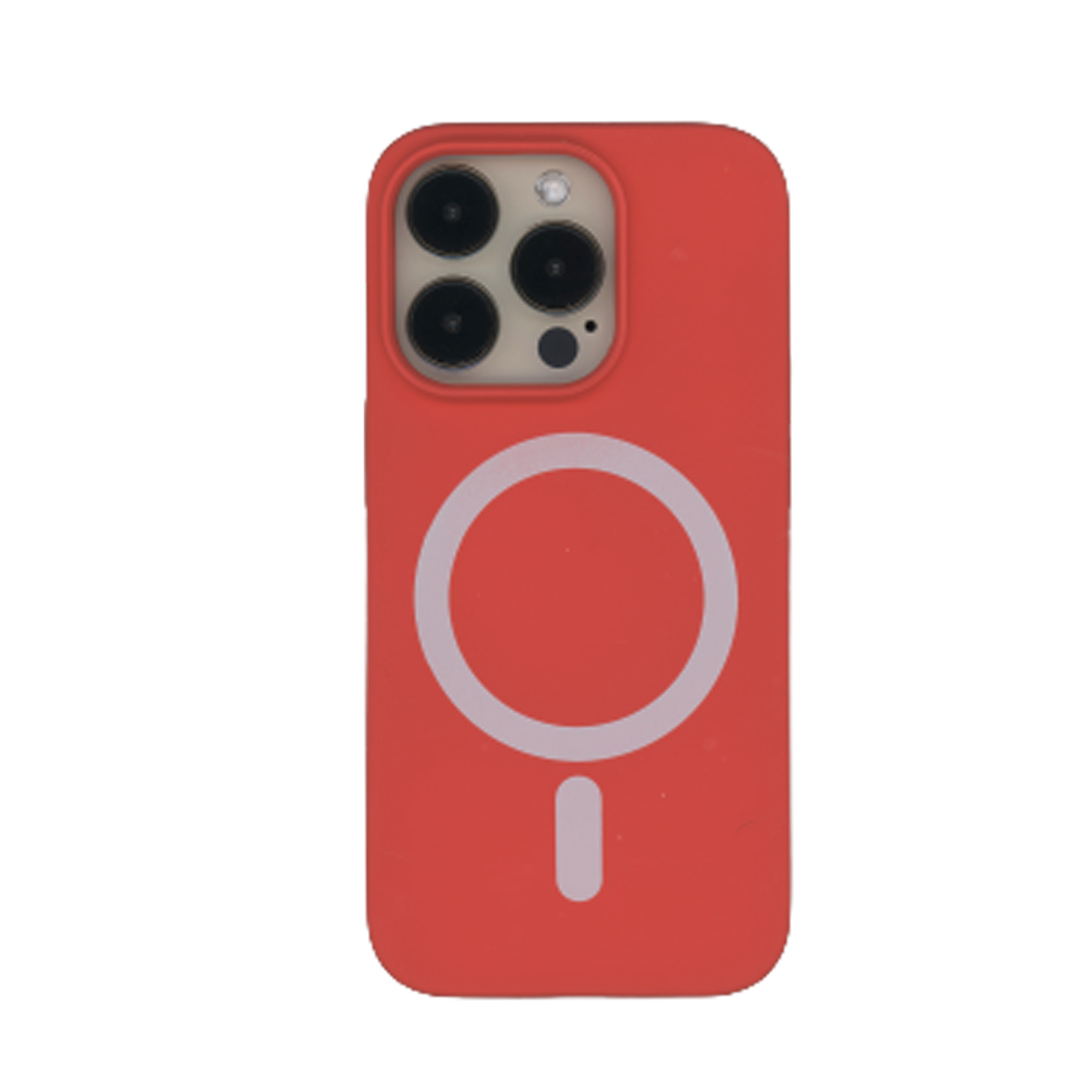 IP 13 Silicon Mag Case Red - WORLD CELLULAR