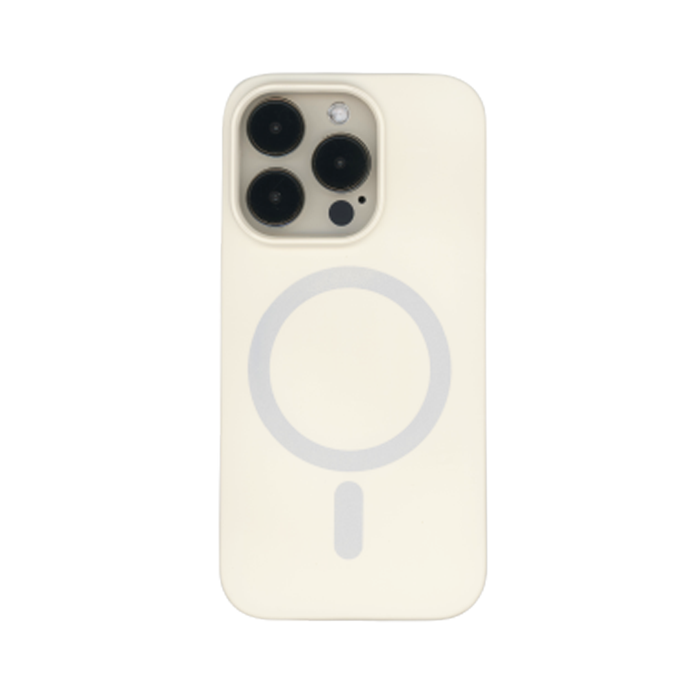 IP 13 Pro Silicon Mag Case White - WORLD CELLULAR