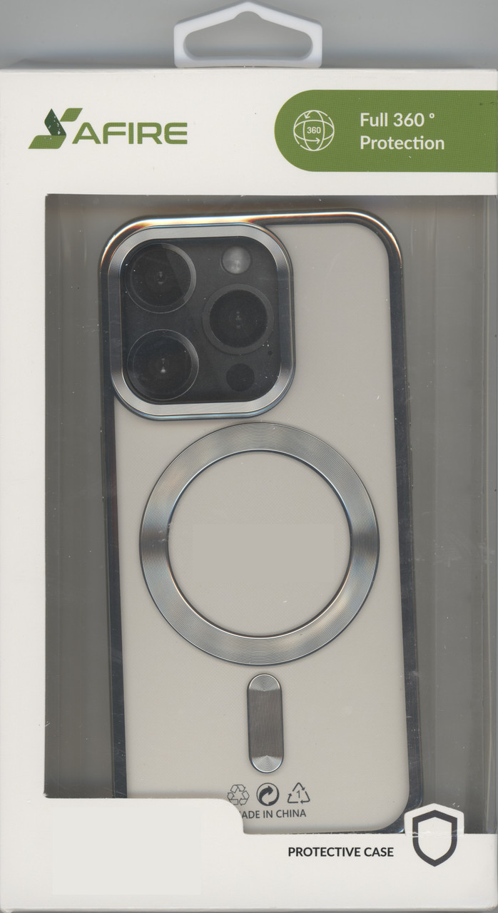 IP 15 Electro Mag Case Silver - WORLD CELLULAR