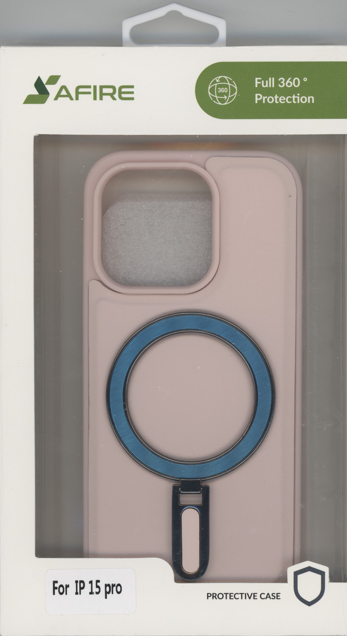 IP 15 Silicon Mag Case with Kickstand Pink - WORLD CELLULAR