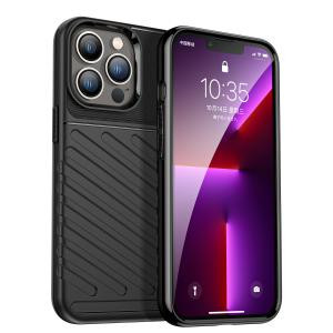 IP 13 Pro Premium Thick TPU Rugged Case Black - WORLD CELLULAR