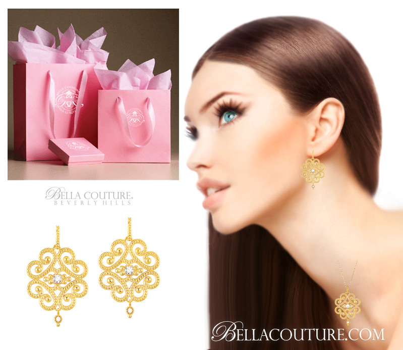 (NEW) BELLA COUTURE DIAMOND ZIRCON RING in 14K Yellow Gold