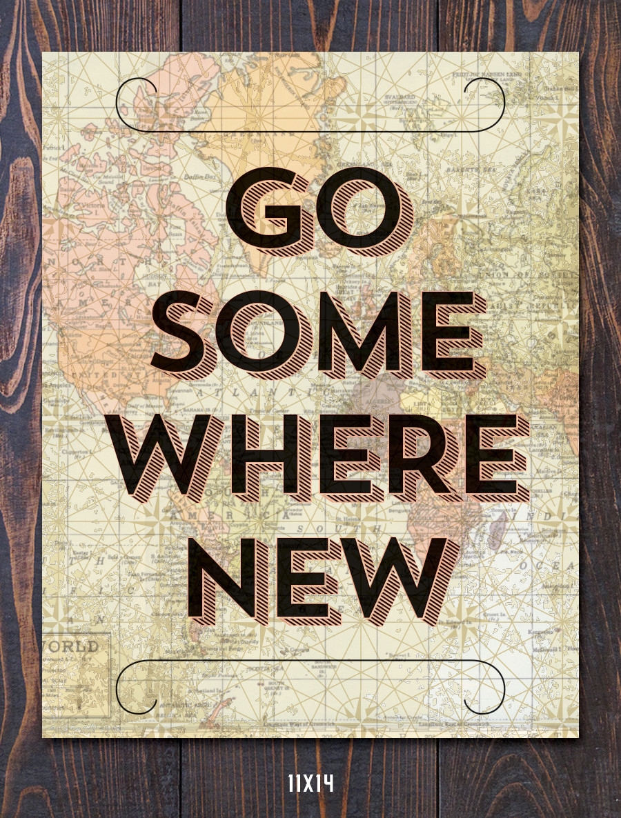 Go Somewhere New Art Print - Earmark Social Goods Inc.
