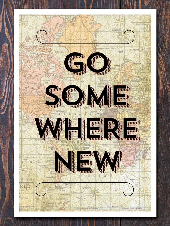 Go Somewhere New Art Print - Earmark Social Goods Inc.