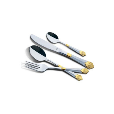 Arshia Cutlery Set 24pc Gold & Silver