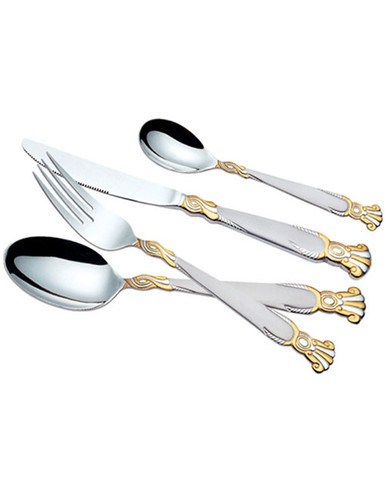 Arshia Cutlery Set With Stand 38pcs Gold & Silver TM130GS
