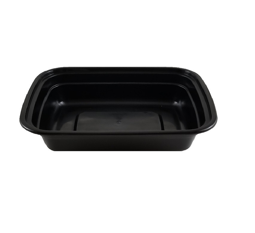 Black 58 oz. Rectangular Microwaveable Take Out Containers with Lid 50 ...