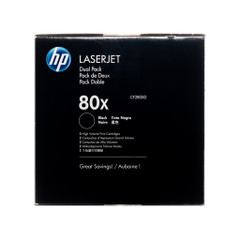 Genuine HP CF280XD 80X Black Toner Cartridge - High Yield Dual Pack