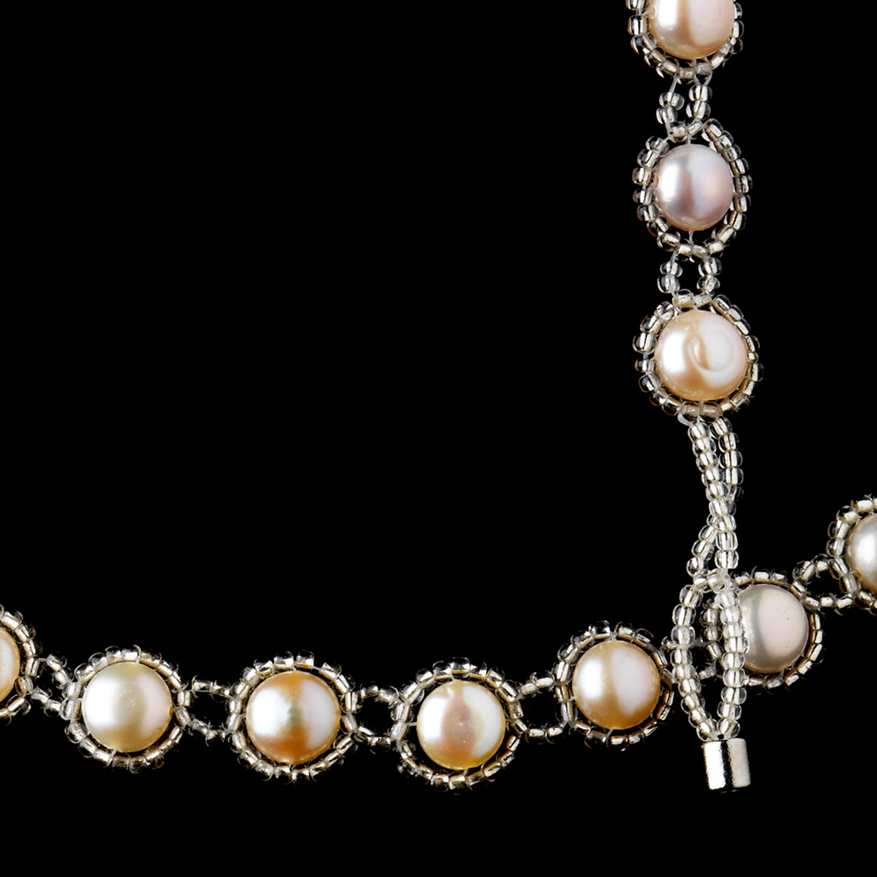 Natural Freshwater Pearl Necklace And Magnetic Clasp Bracelet 9014