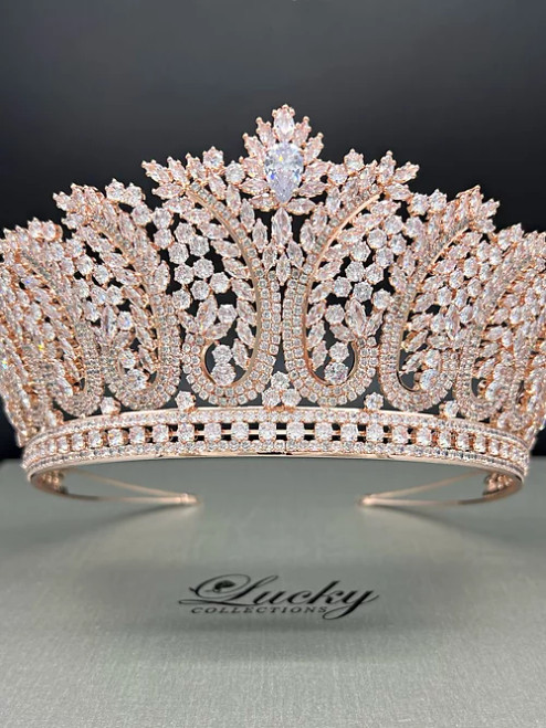 Lucky Collections ™ BC6003 - Duchessa Rose Gold Zirconia Crown High ...