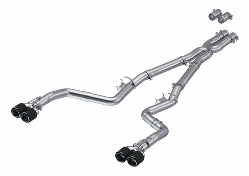 MBRP S71143CF 3" Dual Cat Back Quad Tips w/ Carbon Fiber Tips (Race ...