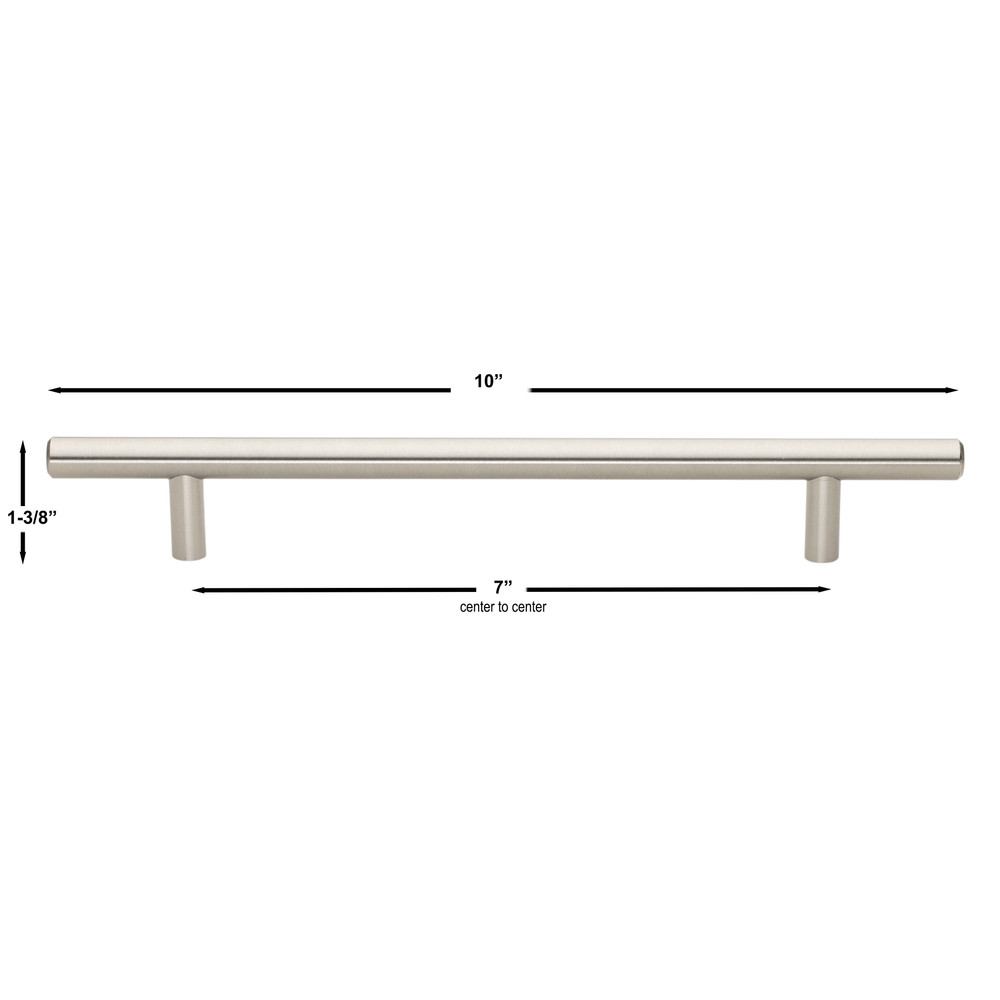 7 Inch Center-to-Center Matte Black Modern Cabinet Hardware Handle ...