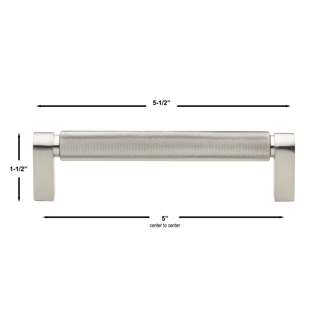 5-1/16 in. Center to Center Satin Gold Knurled Bar Pull - 4788-128-SG ...