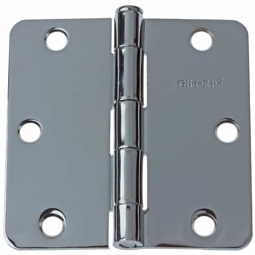 3-1/2 in. Polished Chrome Door Hinge with 1/4 in. Corner Radius - 3514 ...