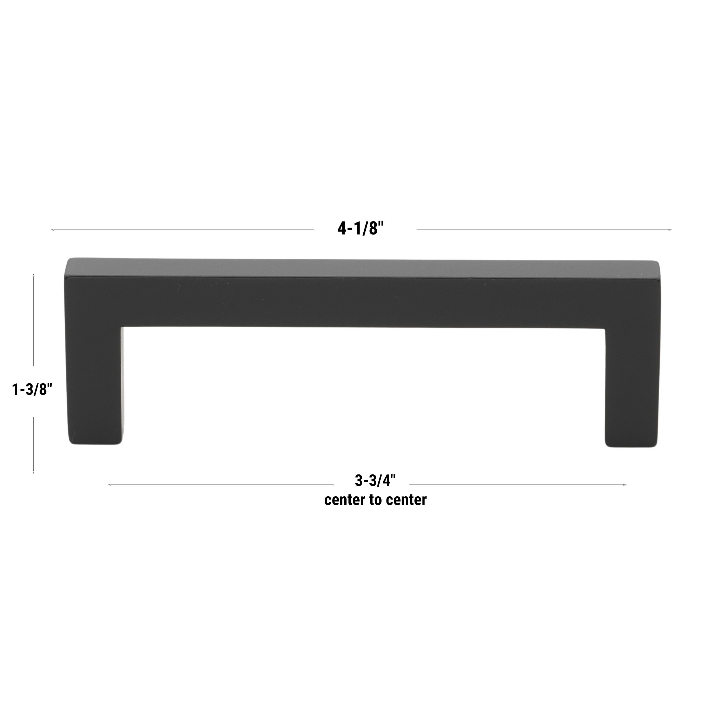 3-3/4 in. Center-To-Center Solid Square Bar Pull - 87226-ORB ...