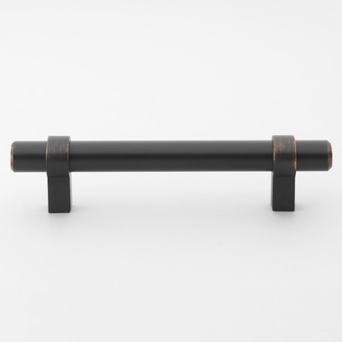3-3/4 in. Center to Center Oil Rubbed Bronze Solid Steel Bar Pull ...
