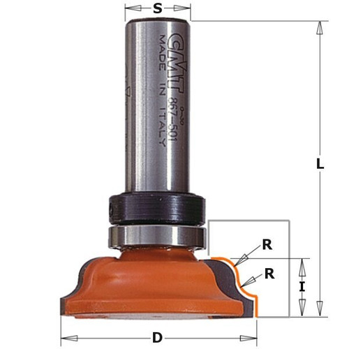 CMT Ogee Molding Router Bit w/Top Bearing | Ernie's Tools