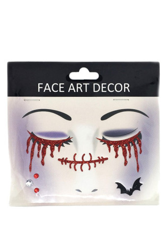 Bloody Eyes Face Art Stickers - Girly Accessories