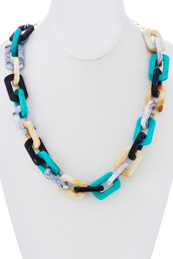 Acetate Chain Necklace - Girly Accessories