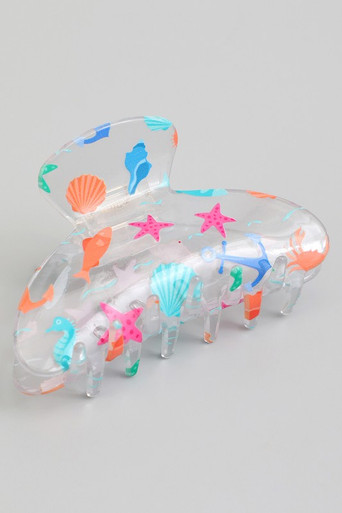 Acrylic Sea Life Themed Hair Clip - Girly Accessories