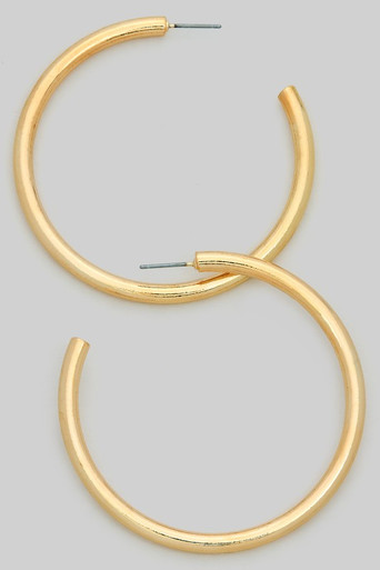 Brass Filled Open Brass Hoops - Girly Accessories