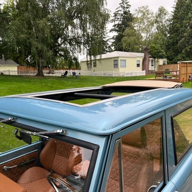 1966-1977 Ford Bronco Sliding Ragtop Folding Sunroof Kit - Legacy Products