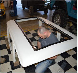 1966-1977 Ford Bronco Sliding Ragtop Folding Sunroof Kit - Legacy Products