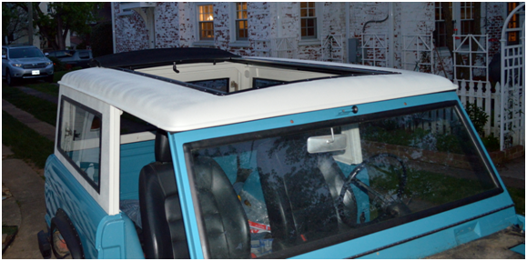 1966-1977 Ford Bronco Sliding Ragtop Folding Sunroof Kit - Legacy Products