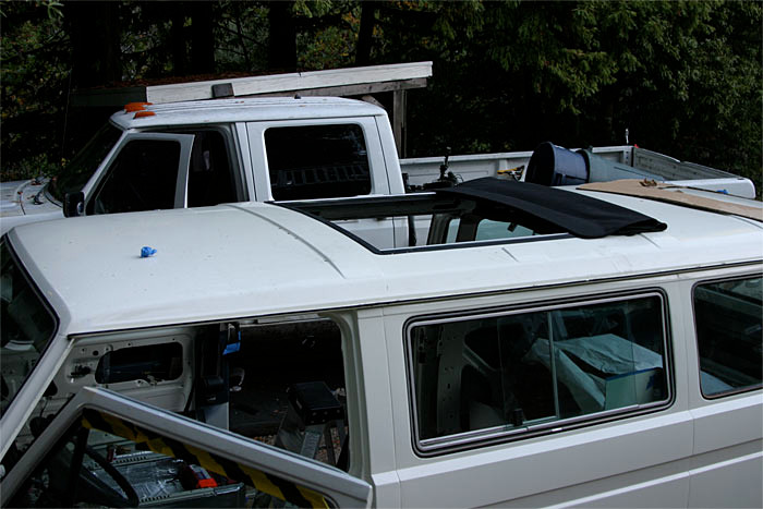 1979-2002 VW T2/T3 Vanagon 40" x 40" Sliding Ragtop Folding Sunroof Kit ...