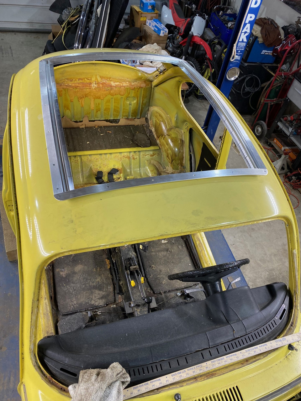 VW Beetle 35" x 40" Sliding Ragtop Folding Sunroof Kit (New Style ...