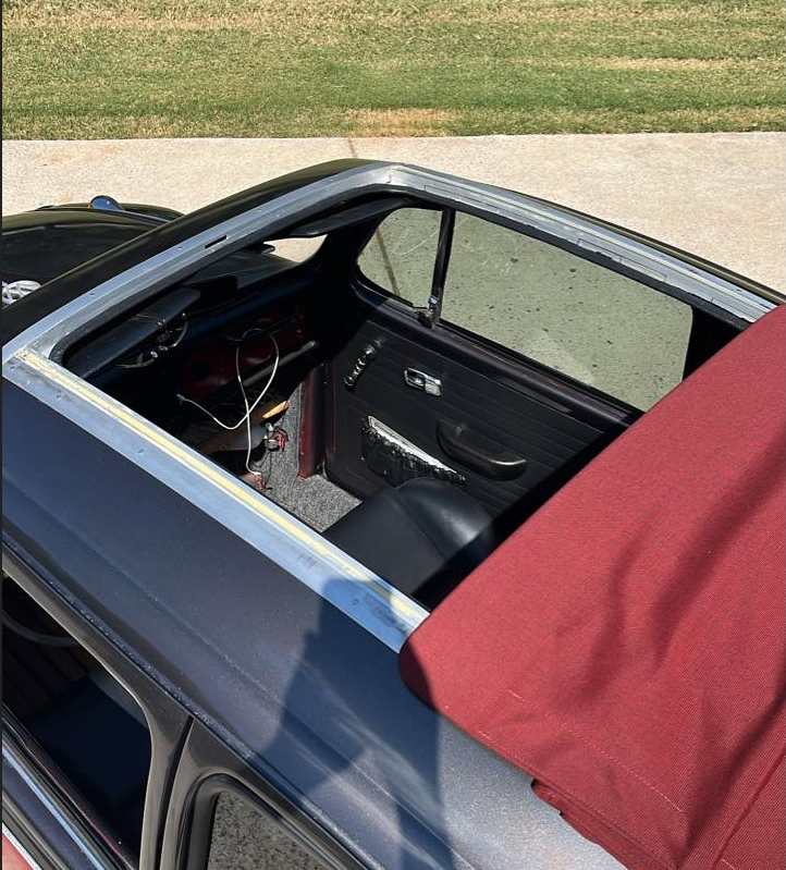 VW Beetle 35" x 40" Sliding Ragtop Folding Sunroof Kit (New Style ...
