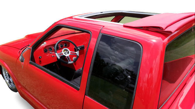 1980-1986 Nissan/Datsun 720 Ext. Cab Sliding Ragtop Folding Sunroof Kit ...