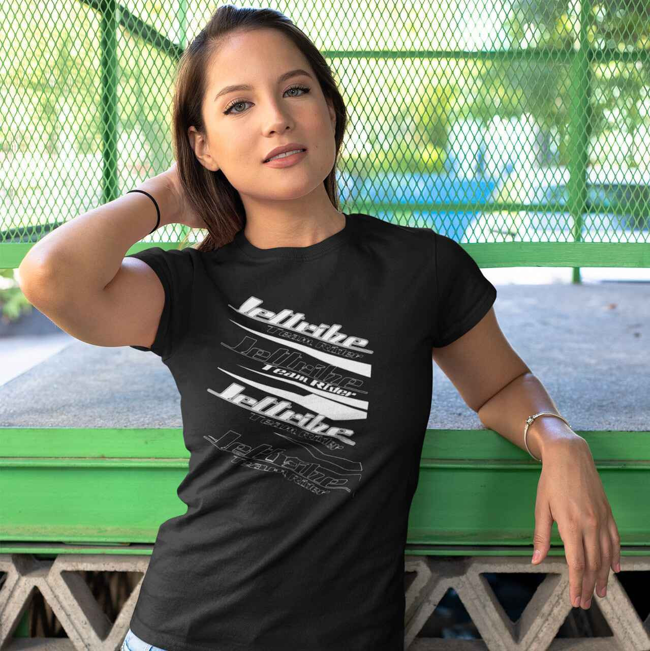 Lady's Team Rider Jettribe Logo Stack T-Shirt PWC Jetski Ride & Race ...