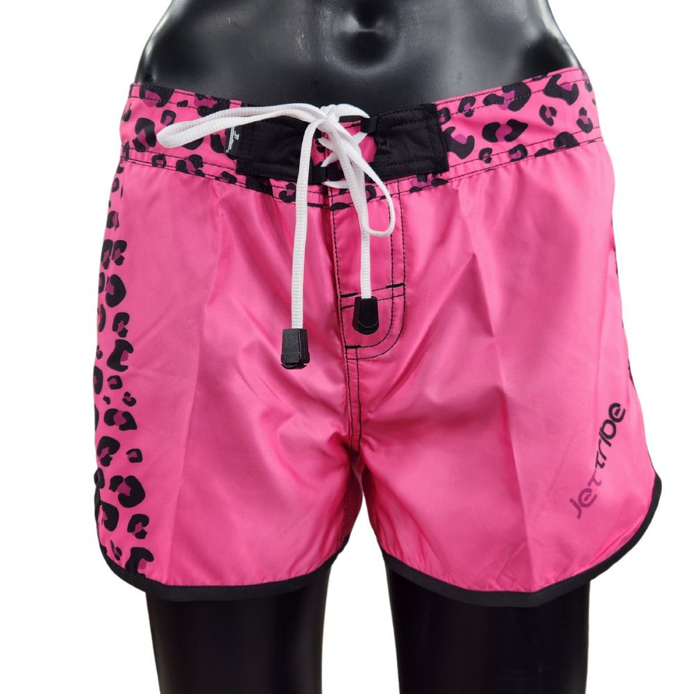 Leopard Ladies Shorts | Pink | PWC Jetski Ride & Race Apparel
