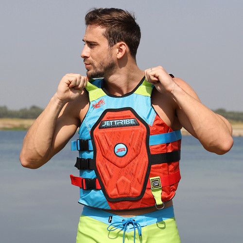 RS-25P.2 Side Entry Impact Vest (Red/Aqua) - Jettribe