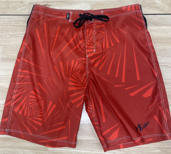 TWILIGHT MEN'S BOARD SHORTS, COLOR: RED - Jettribe