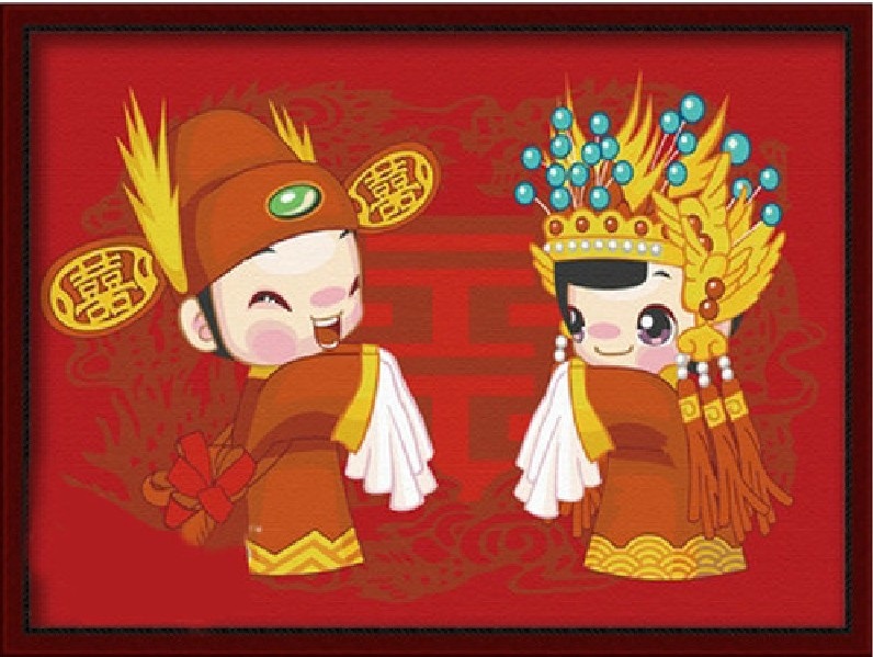 Painting by Numbers 30x40cm - Chinese Wedding