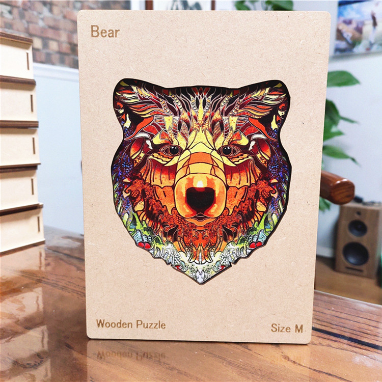 Wooden Jigsaw Puzzle - Bear - ArtistIsU