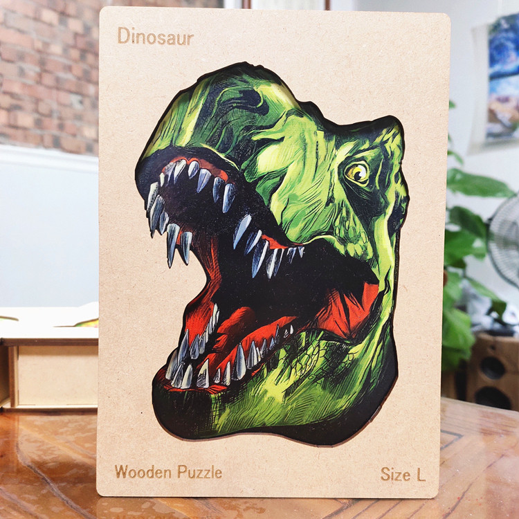 Wooden Jigsaw Puzzle - Dinosaur - ArtistIsU