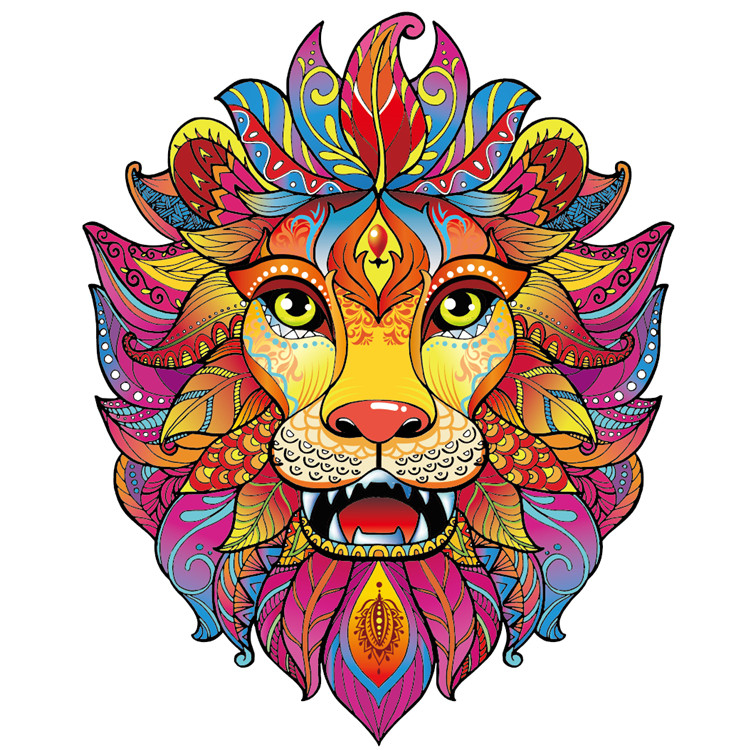 Wooden Jigsaw Puzzle - Mysterious Lion - ArtistIsU