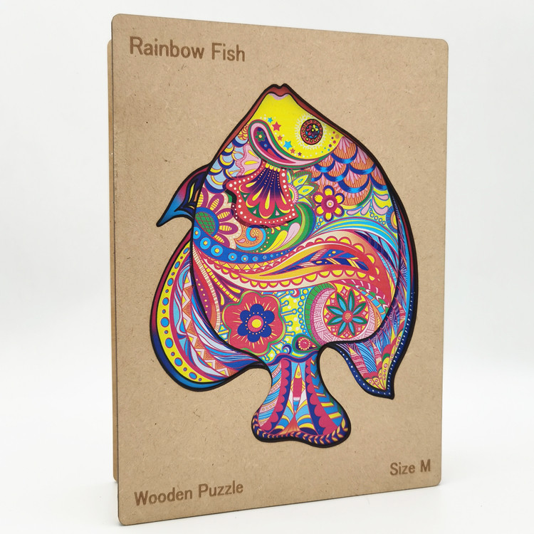 Wooden Jigsaw Puzzle - Rainbow Fish - ArtistIsU